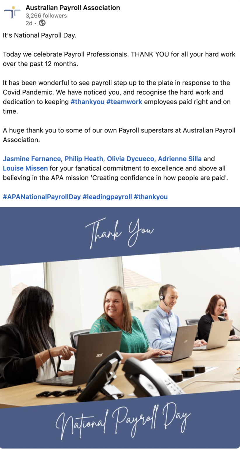 APA National Payroll Day